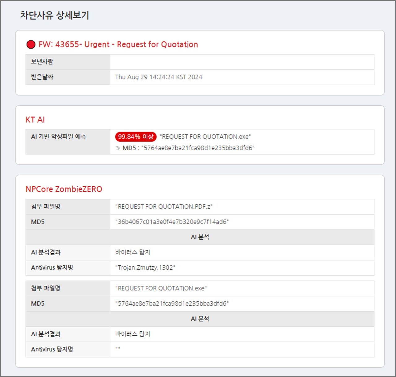KT 비즈메카EZ 'AI위협메일 차단서비스' 출시